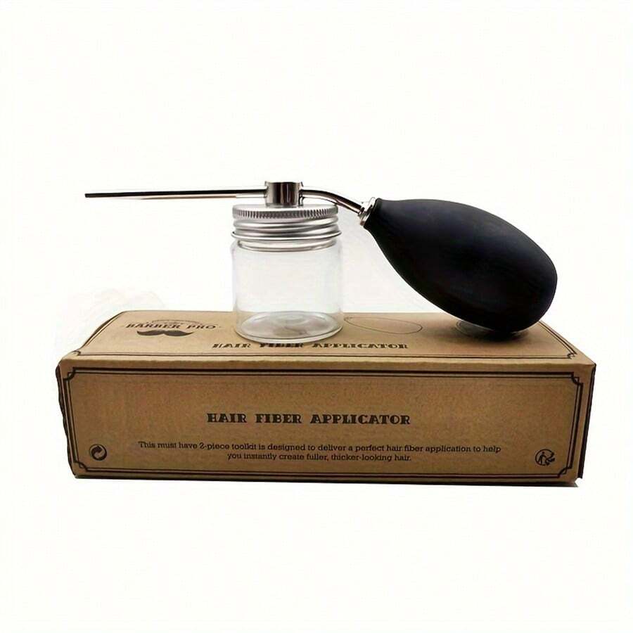 Barber Refillable Talc Fiber Powder Blower Puffer Hairdressers Talcum ...