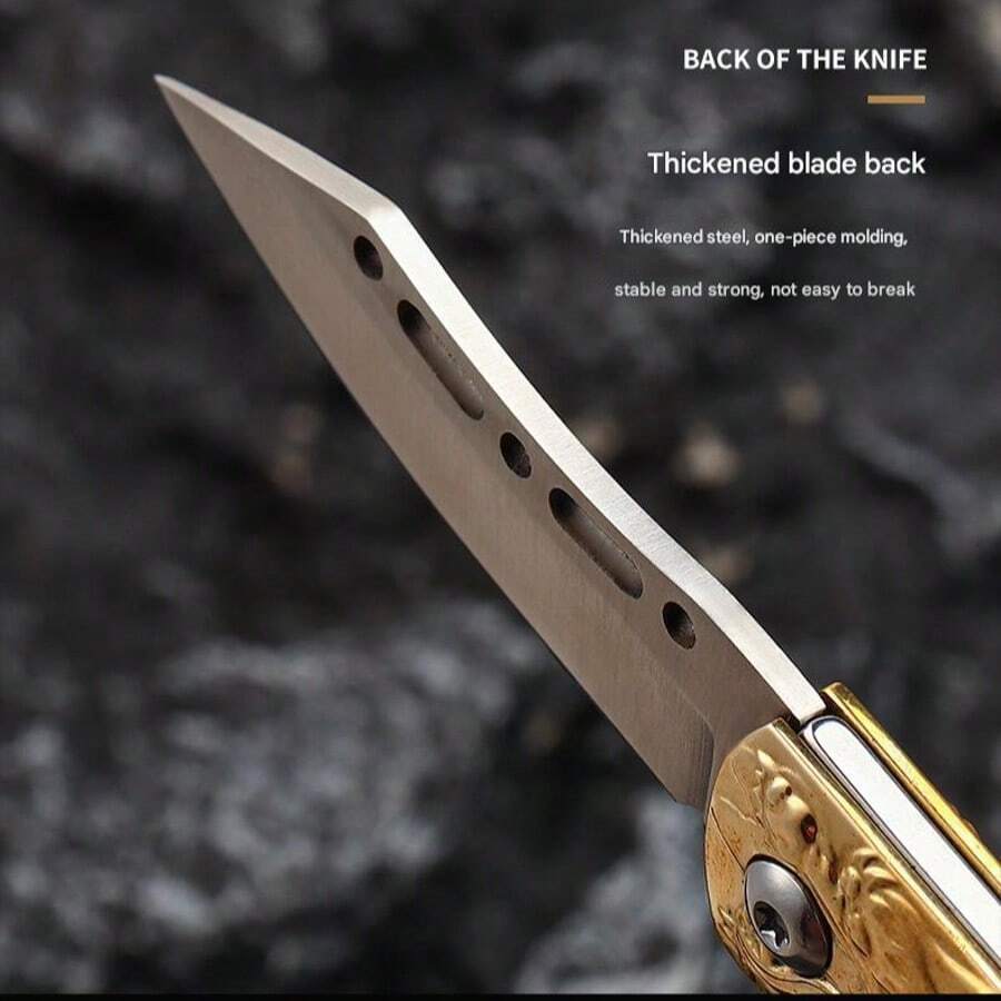 Outdoor Folding Knife EDC Brass Cast Steel Folding Knife Portable ...