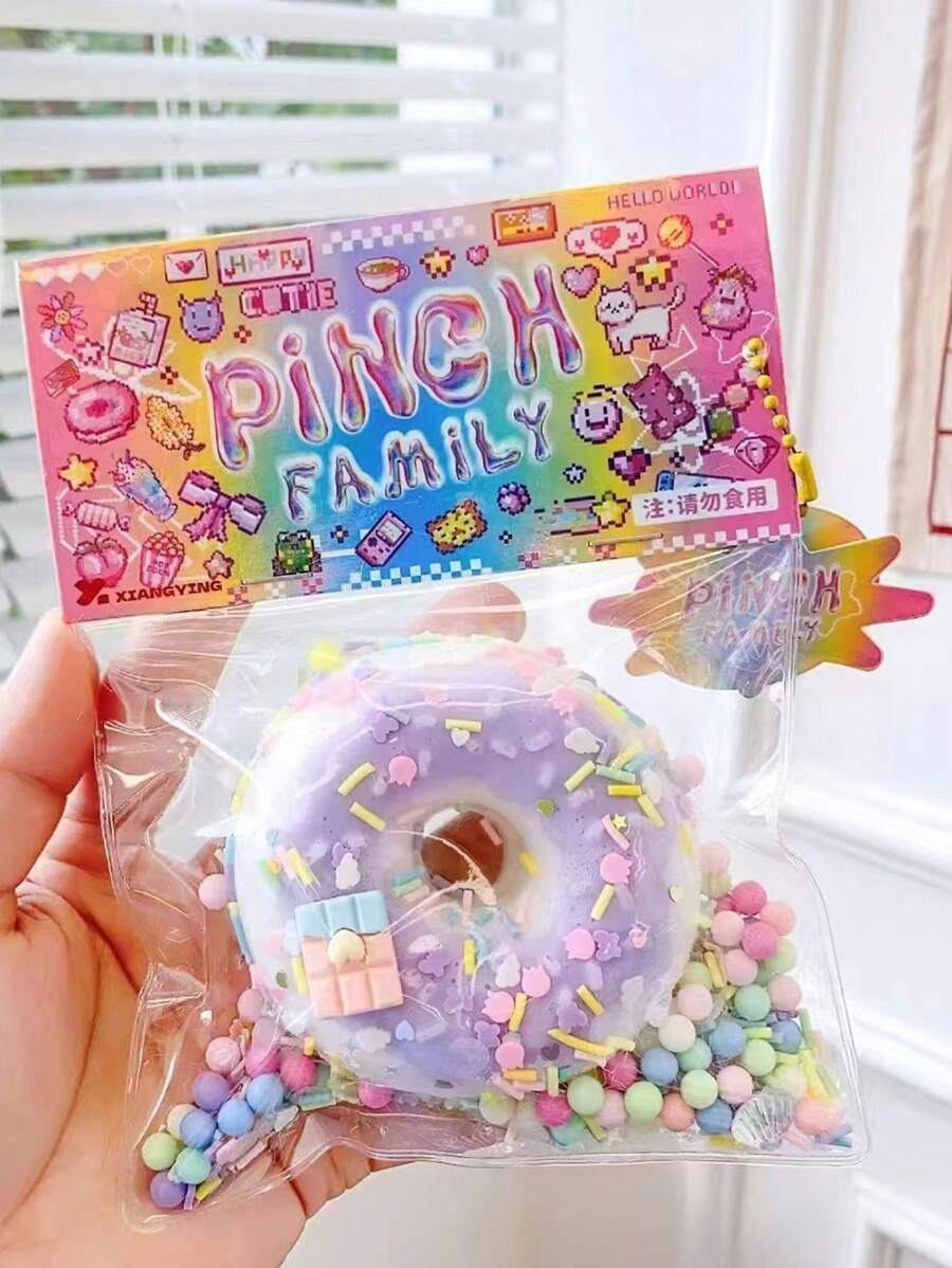 1pc Realistic High Definition Stress Relief Doughnut Squishy Toy, With ...