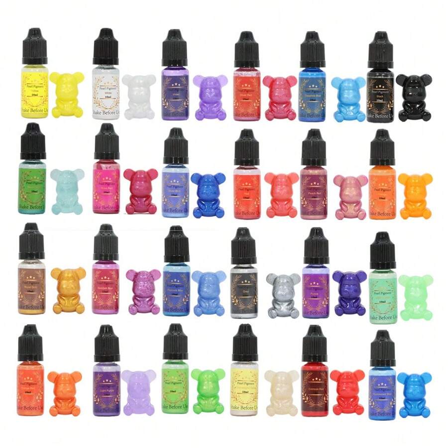 24 Colors DIY Pearl Pigment Colorant High Concentration Non ...