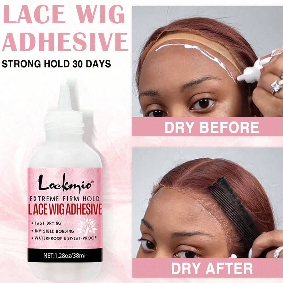 LOCKMIO Waterproof Invisible Wig Glue Kit Hairpiece Adhesive For ...