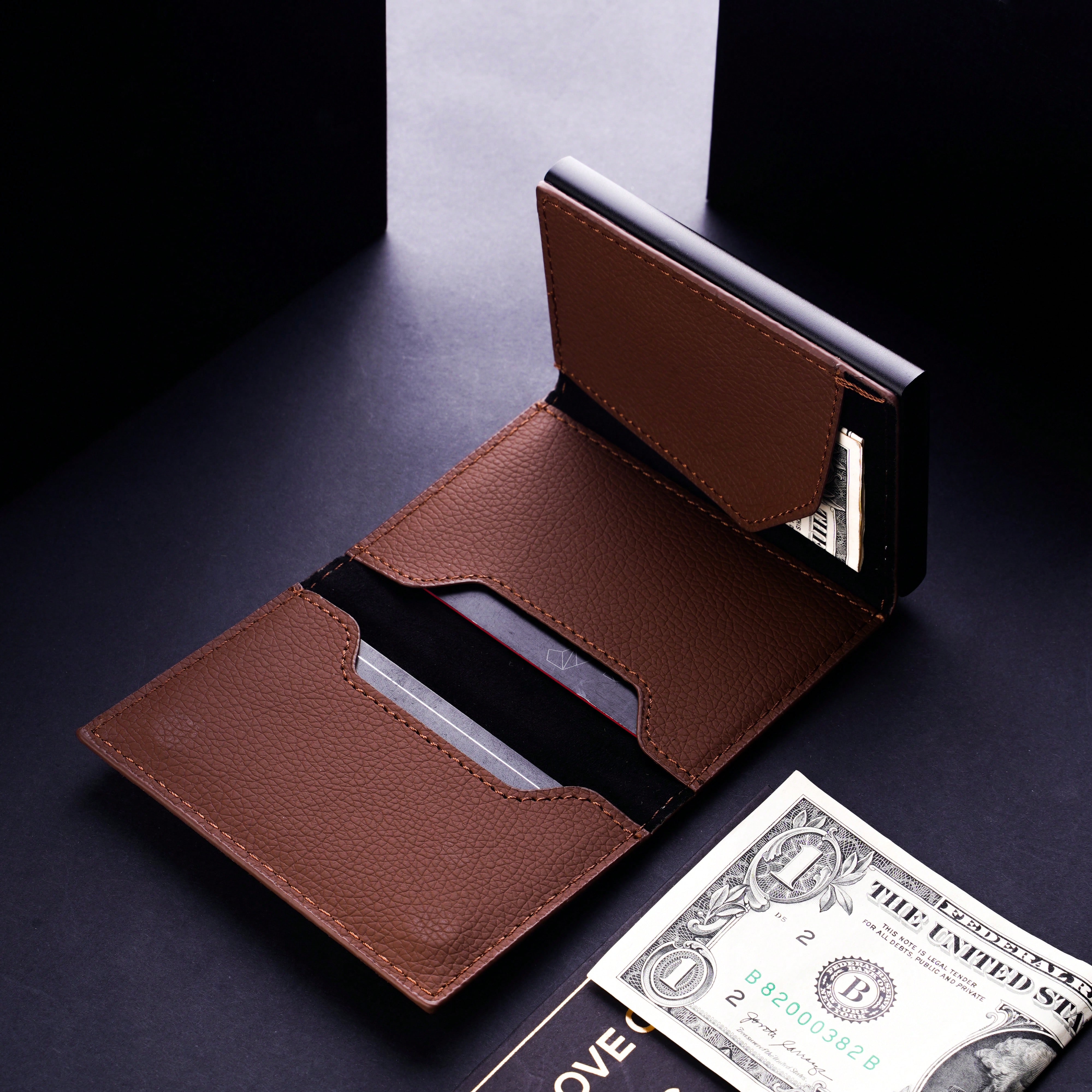 Aiuwo Men's Ultra-Thin Simple Wallet With Pop-Up Bill Compartment ...