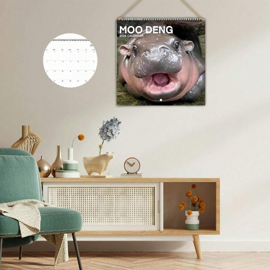 2025 Moo Deng Calendar, 2025 Moo Deng Pygmy Hippo Hangable Monthly Wall ... 2025 Moo Deng Calendar, 2025 Moo Deng Pygmy Hippo Hangable Monthly Wall ...