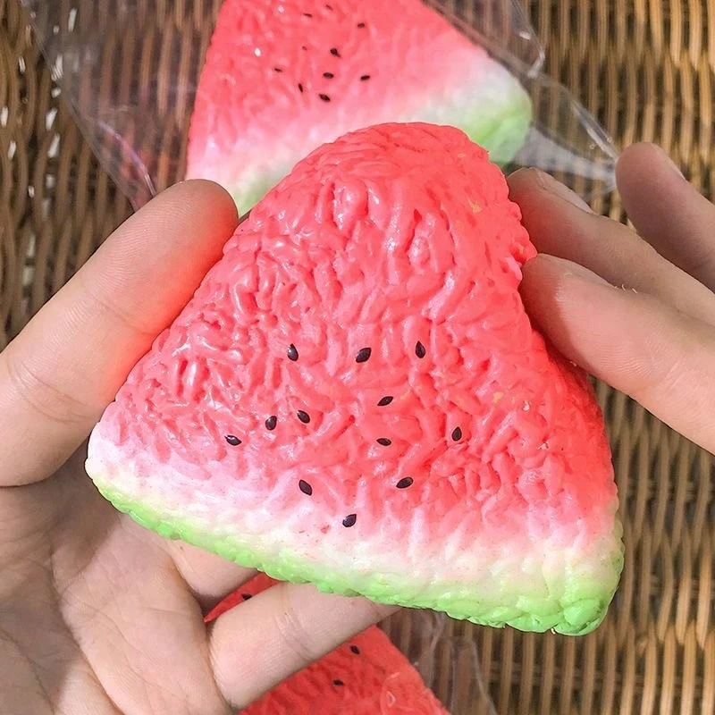 Moldable Watermelon Sushi Squeezy Toy, Japanese Seaweed Rice Ball ...