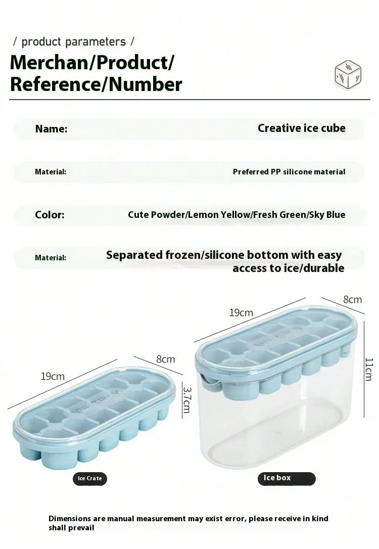 12-Grids Easy Release Silicone Tray Ice Cubes, Reusable Ice Maker Molds ...