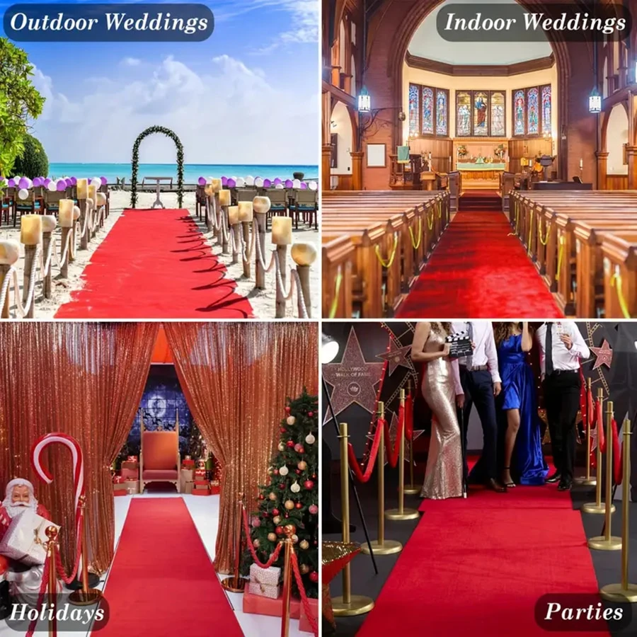 1pc Birthday Party Red Carpet Christmas Decoration Red Carpet Holiday ...