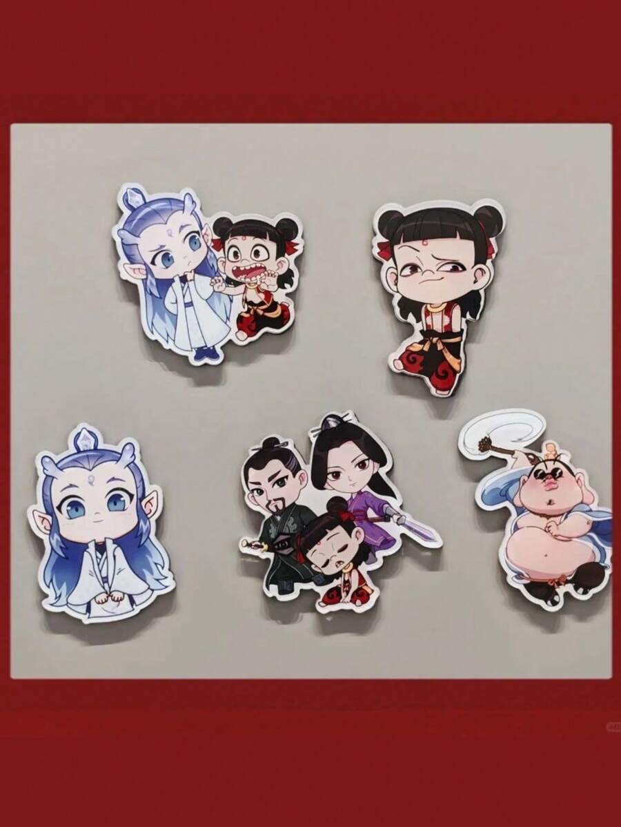 Nezha Devil Children Nao Sea Around The Refrigerator Sticker New Year ...