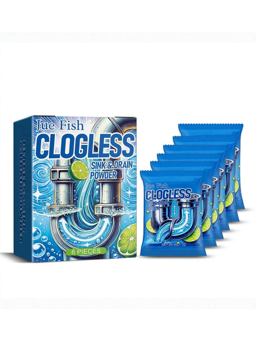 1 Box Of 6 Pcs Sewer Dredger, Pipe Blockage Remover, Kitchen And Toilet ...