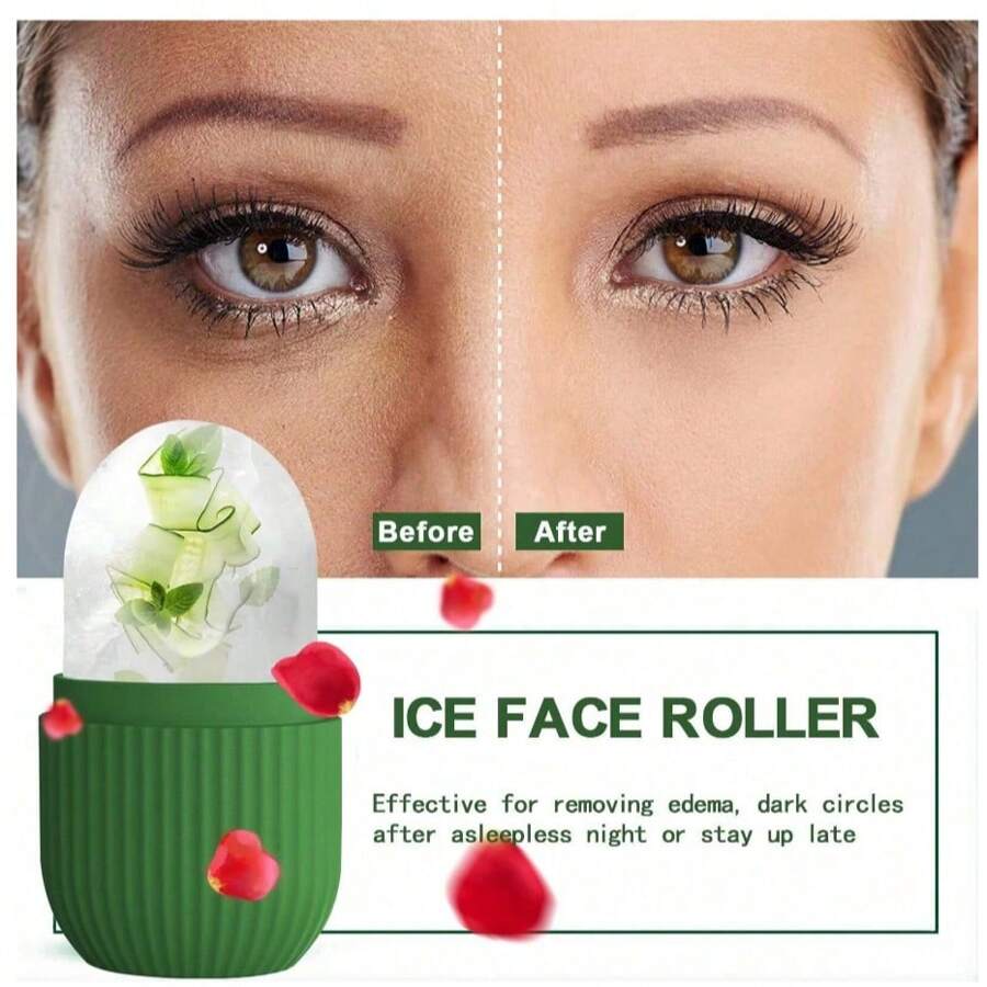 Silicone Facial Ice Globe - 1pc Unscented, Reusable Cooling Roller For ...