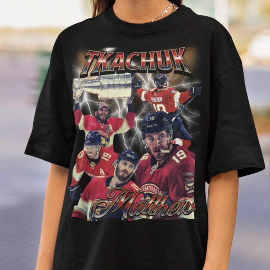 Matthew Tkachuk Shirt Vintage 90s Florida Panthers NHL Hockey Design ...