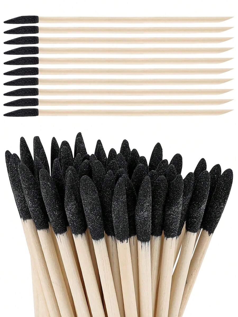 10pcs Black Nail Care Sanding Sticks With 150 Grit Sandpaper, Dual ...