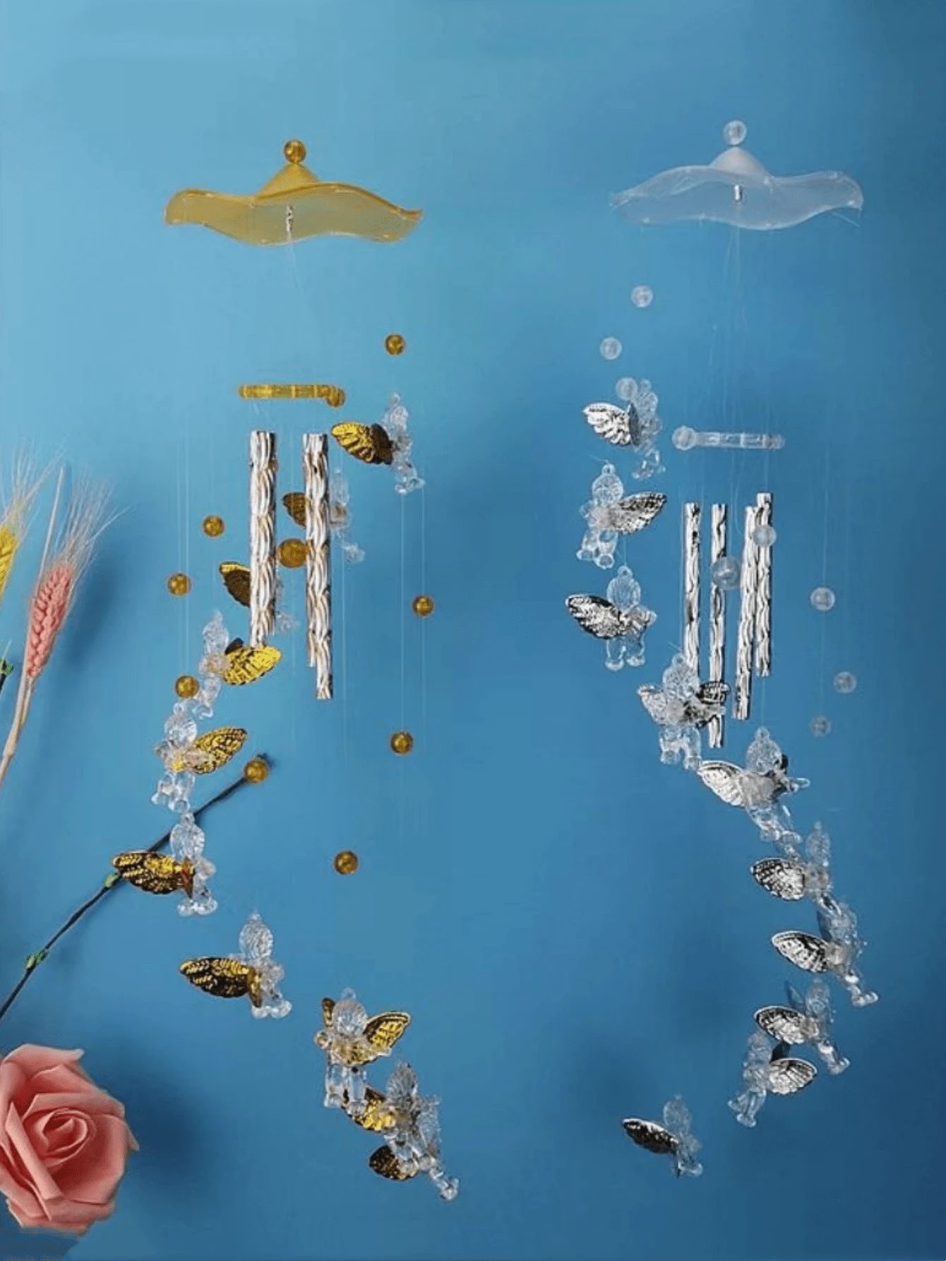 1pc Acrylic Crystal Wind Chimes Hanging Decoration, Long Tube Wind ...