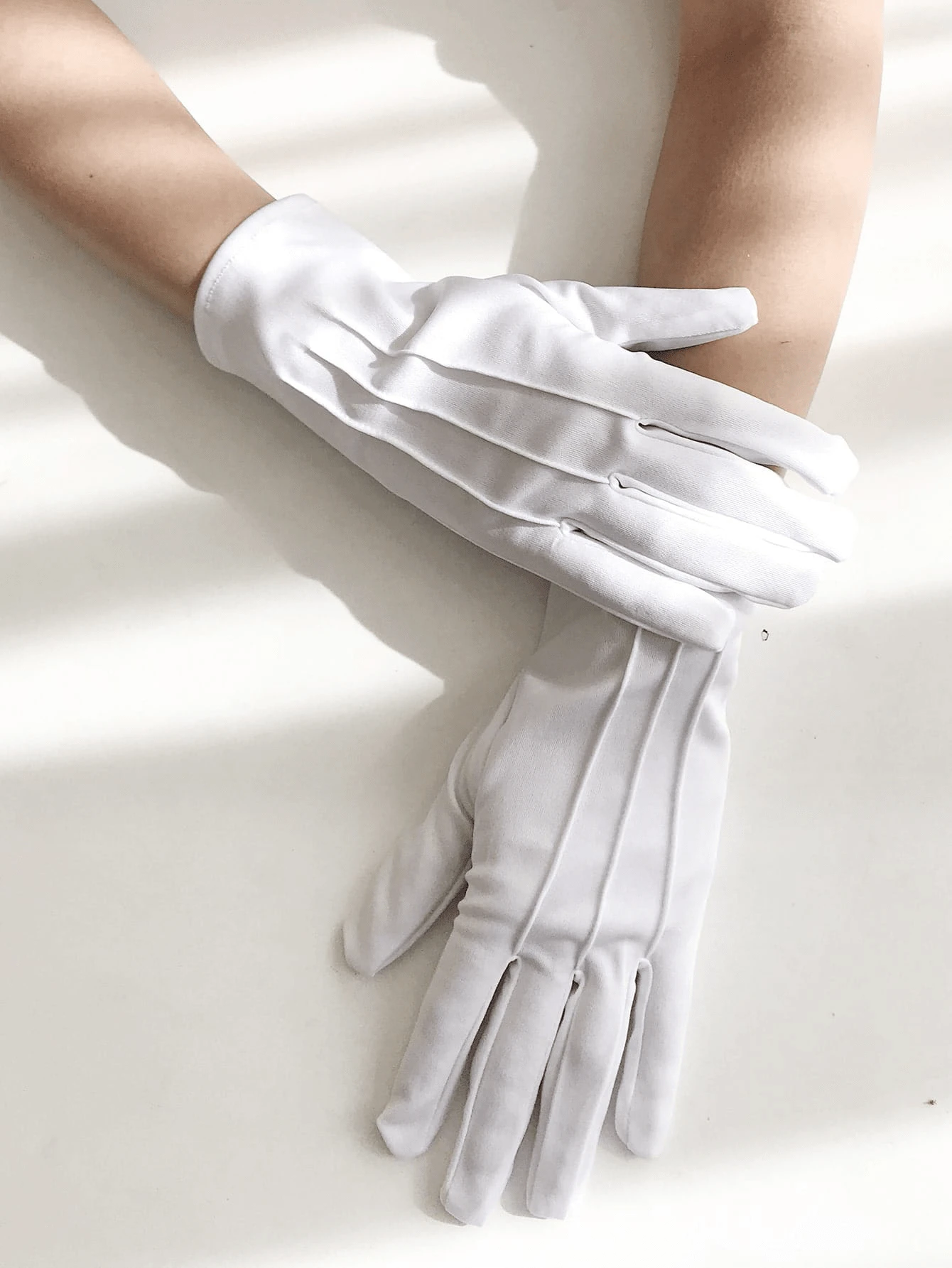 1 Pair Women's Fashion Etiquette Tri-Line Split-Finger Gloves, Suitable ...