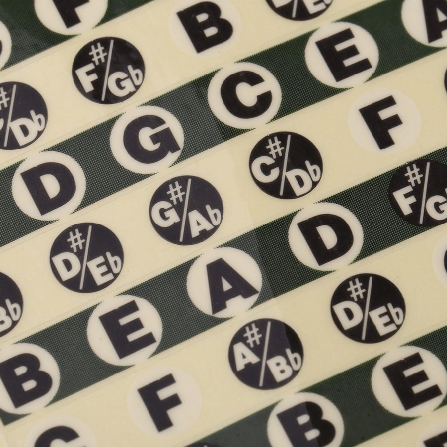 English Letter Fingerboard Stickers Guitar Scale Name Stickers Self ...
