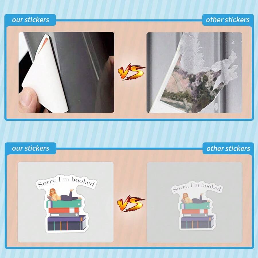 60 PCS Book Stickers, Bookish Stickers, Reading Stickers Vinyl ...