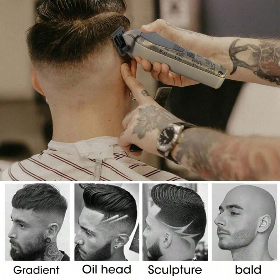 Premium Titanium Hair Trimmer: Cordless Battery-Powered At-Home Hair ...