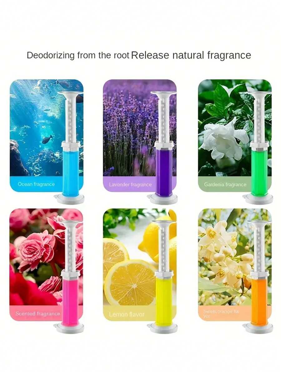 6pcs,Toilet Flower Fragrance Bathroom Deodorizer, Bowl Cleaner Toilet Wand Refills, Cleaning ...