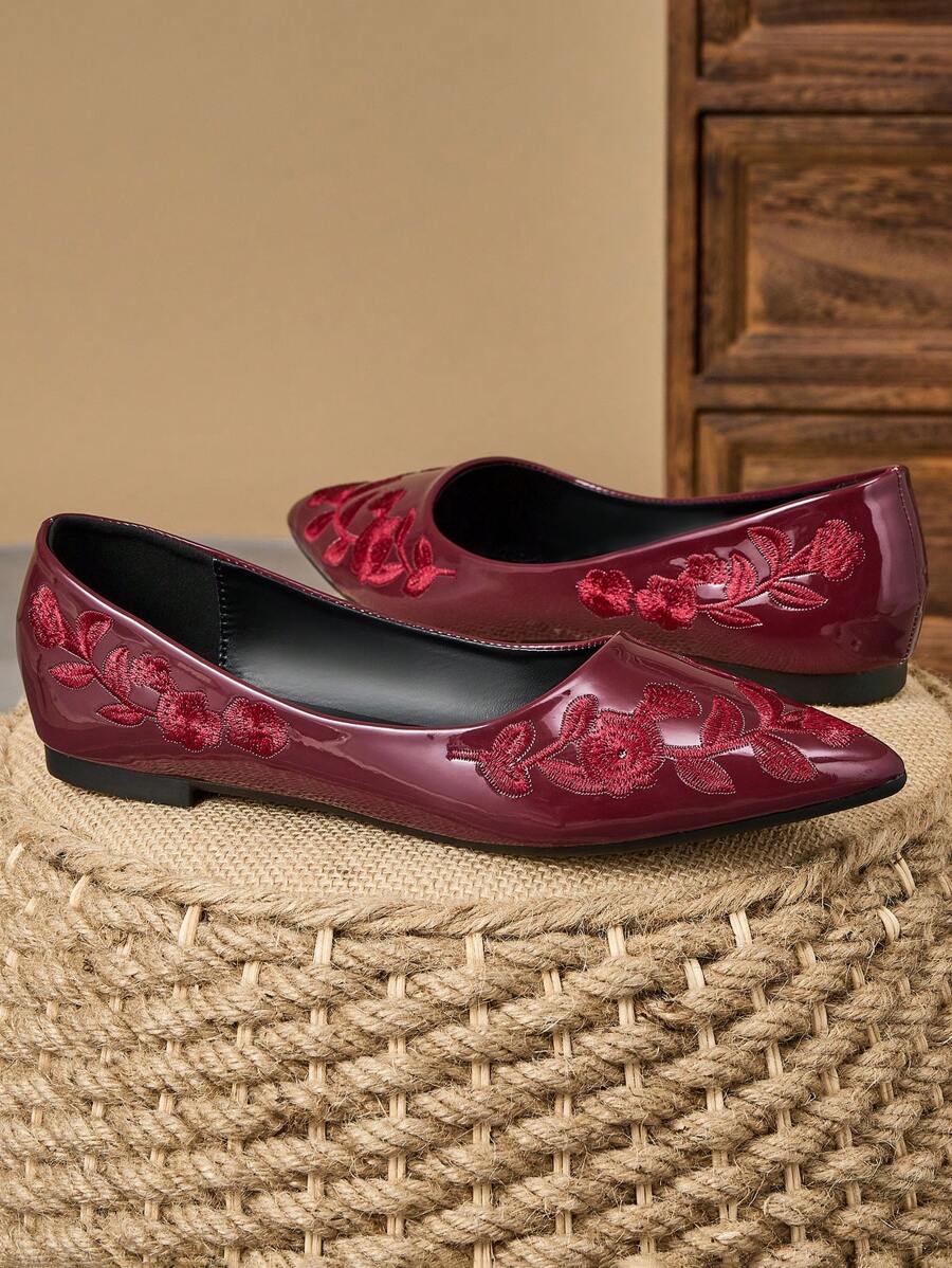 WHDXY 1 par de sapatos baixos bordados estilo chinês femininos, sapatos ...