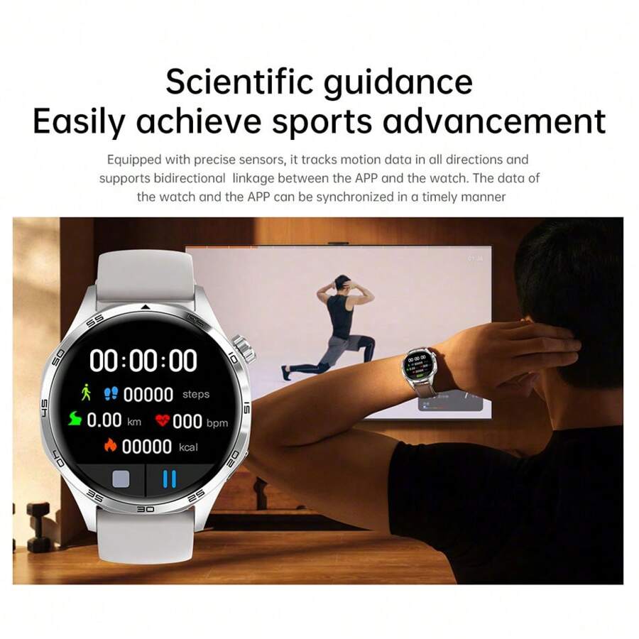 Jooeniok Neue GT5 Pro GPS NFC Herren Smartwatch mit 360*360 AMOLED Display, Herzfrequenzmessung ...