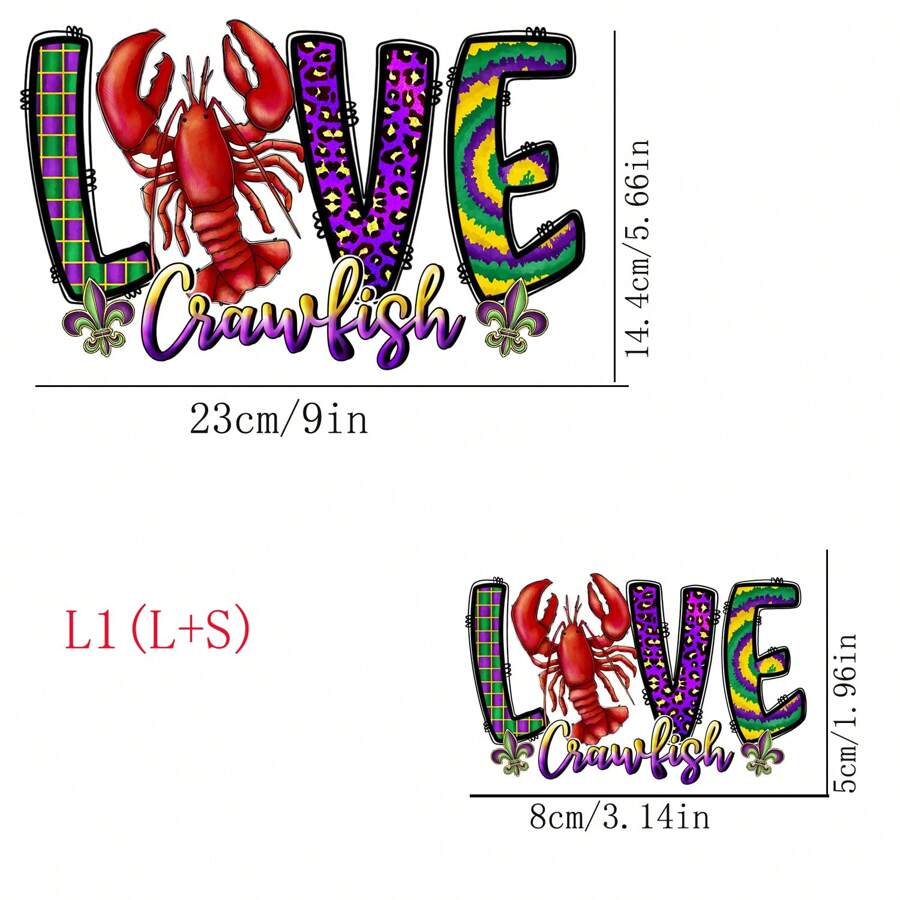 1/2/3pcs Carnival Heat Transfer Iron-On Press Easy Stickers, DTF Heat Press Decals For DIY T ...