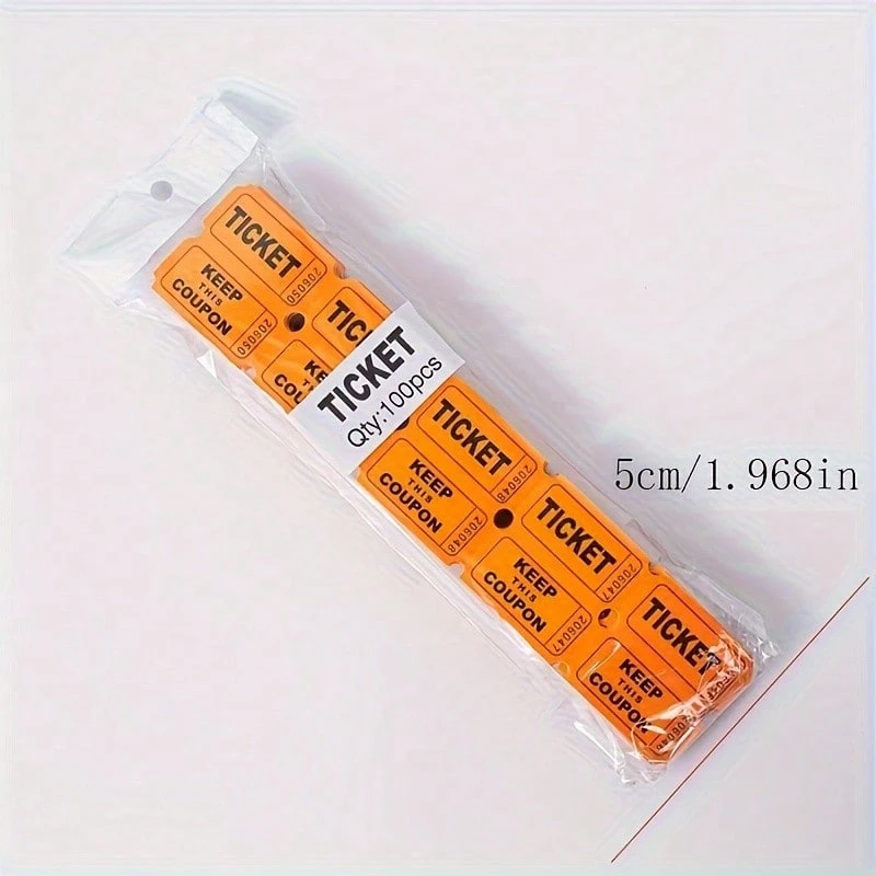 100 Blue Raffle Tickets With Perforations And Consecutive Numbers ...