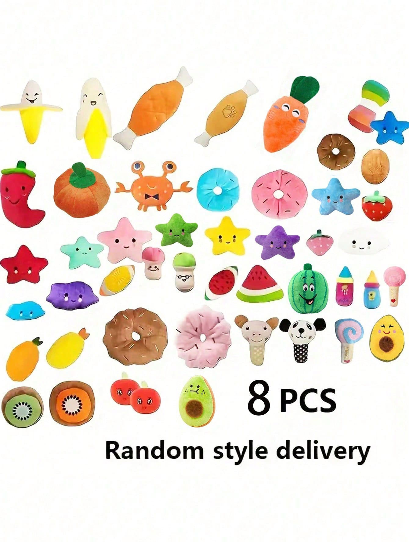 1/3/4/6/8pcs Cartoon Dog Toys, Suitable For Small Dog Breeds - Durable ...