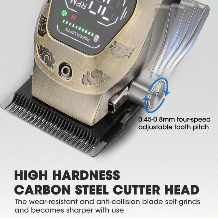 Premium Titanium Hair Trimmer: Cordless Battery-Powered At-Home Hair ...