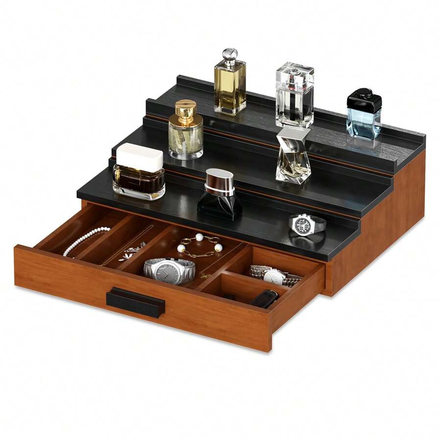 Ataucjin 3-Tier Cologne Organizer For Men, Cologne Stand With Hidden ...