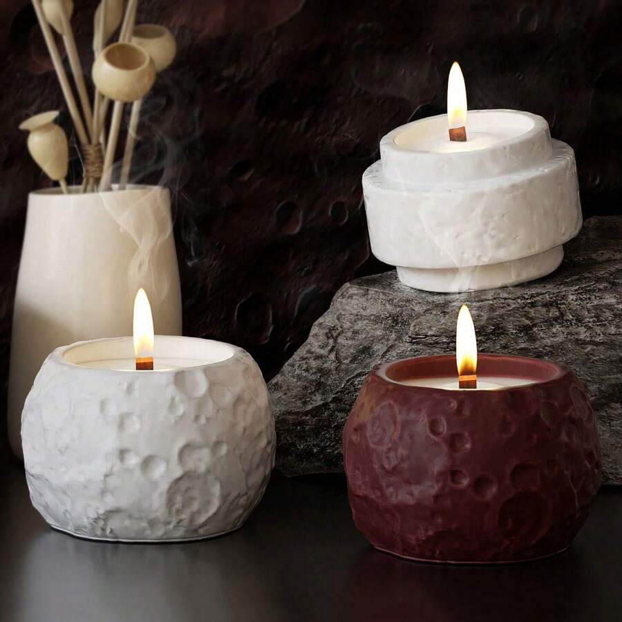 DIY Epoxy Resin Drip Mold Space Moon Series Storage Box Candle Cup ...