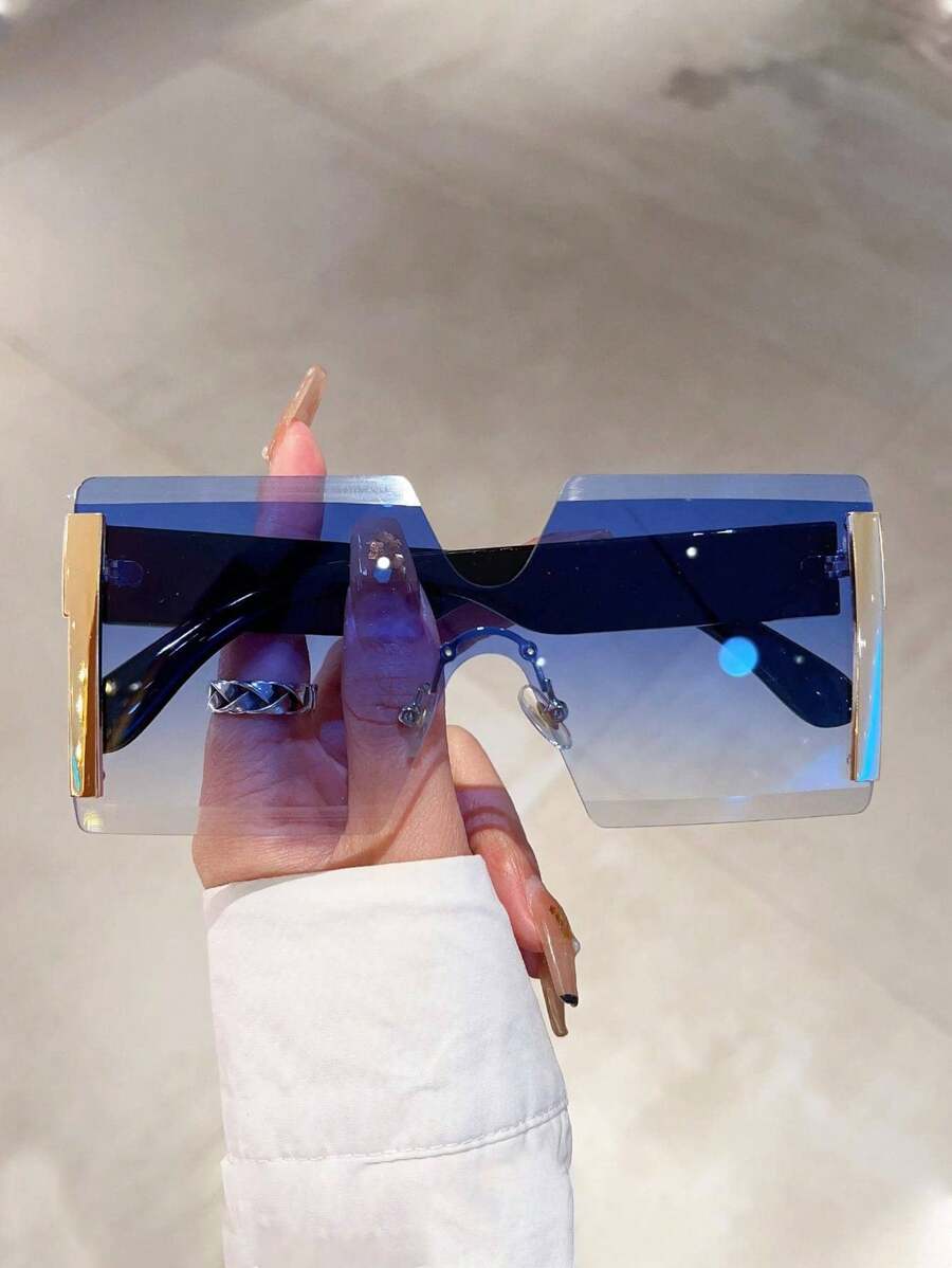 2025 New Fashion European & American Style Rimless Oversized Fashion ...