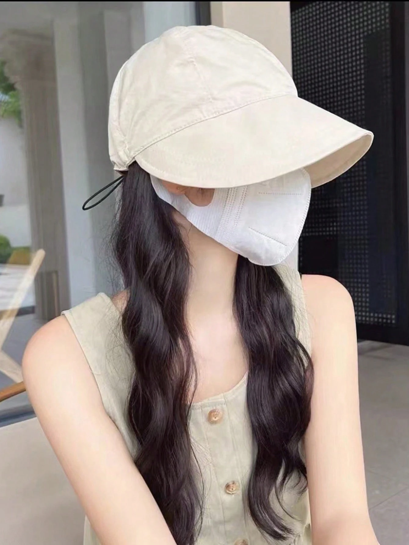 Stylish Personality Sun Hat, Breathable Sun Protection Hat, Small Face Bucket Hat, Versatile ...