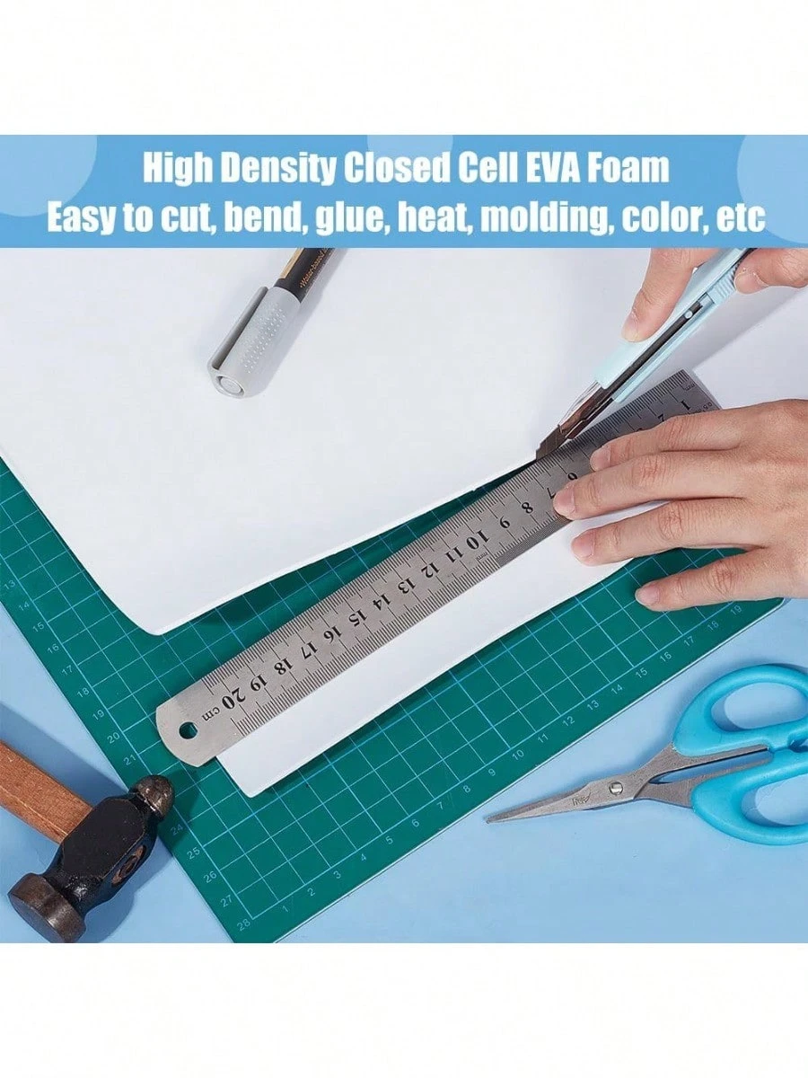 3.28 Yards EVA Foam Artisan Roll 2mm Eva Foam Board White Foam Craft ...