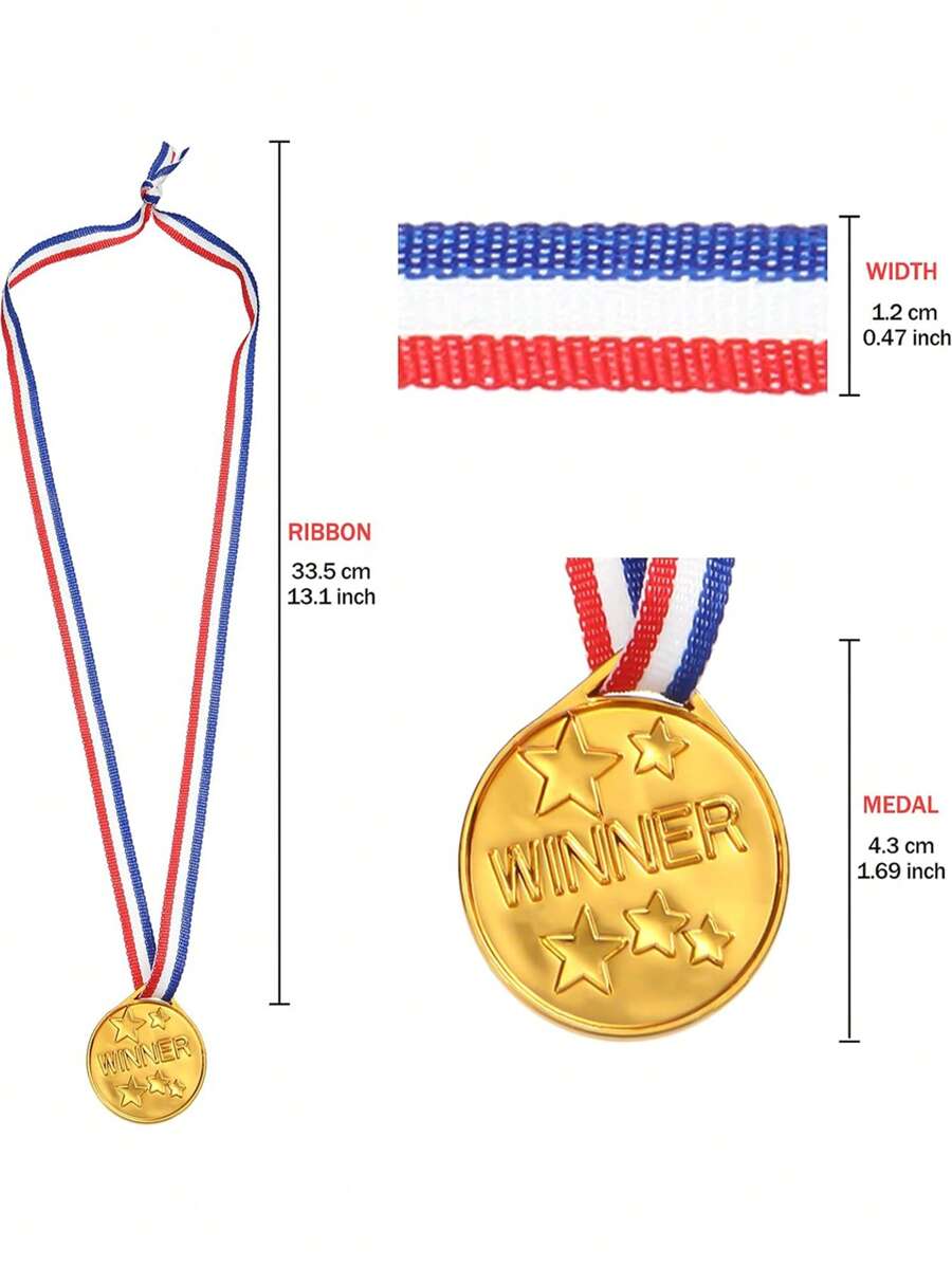 Plastic Medal Labels Toys Electroplated Gold Sports Medals Toys Party ...