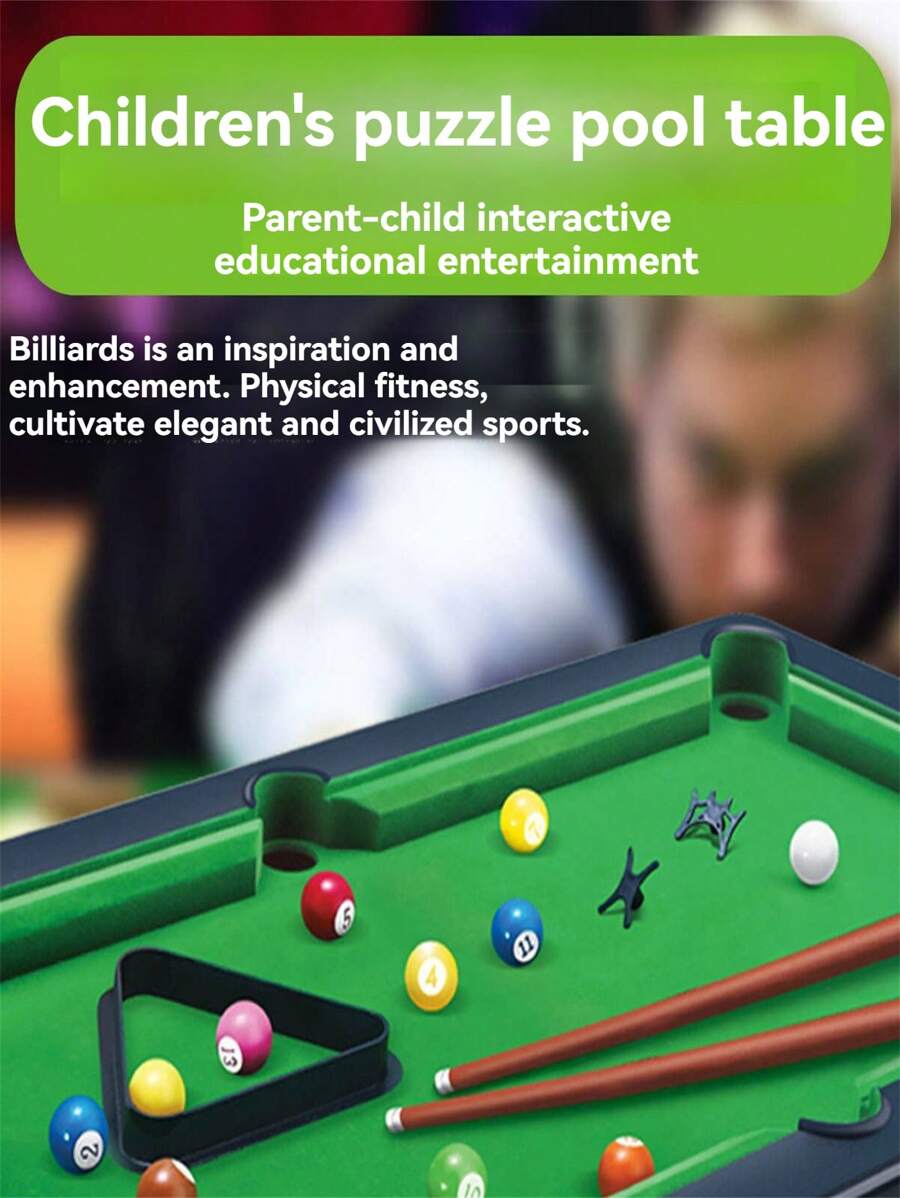 Mini Indoor Children Billiard Pool Table, Tabletop Game For Home Family ...
