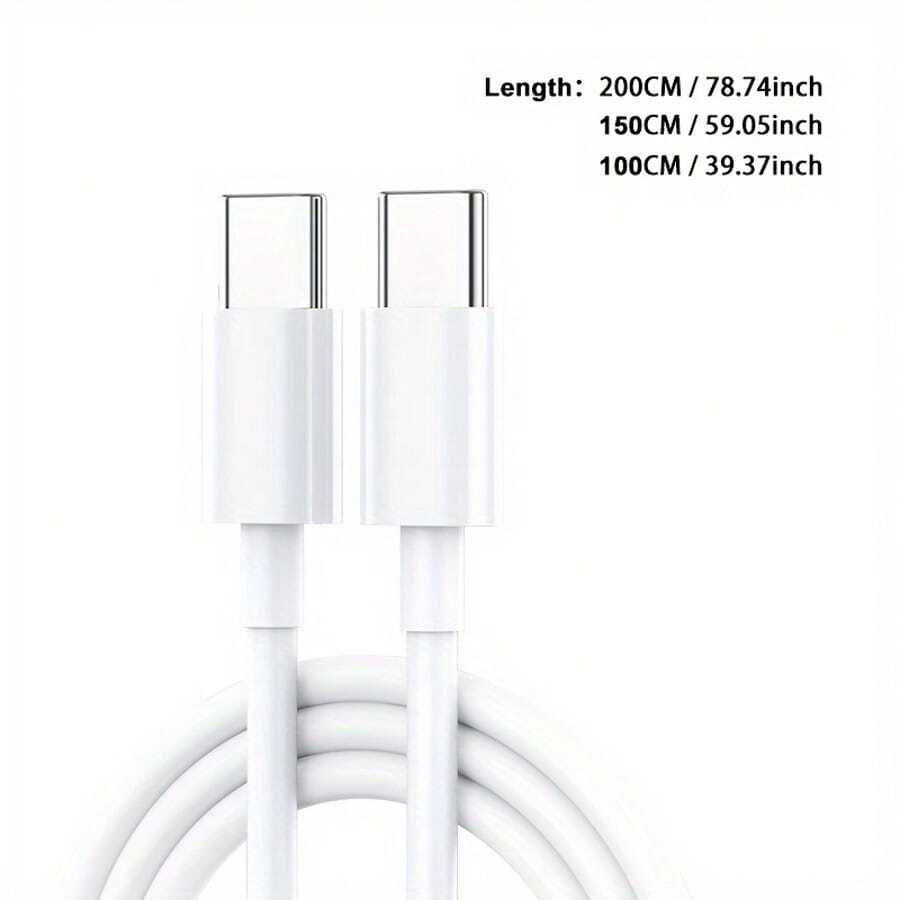 TekaGene Câble de charge rapide PD 100W USB Type C vers Type C 5A 20V Câble de données de ...