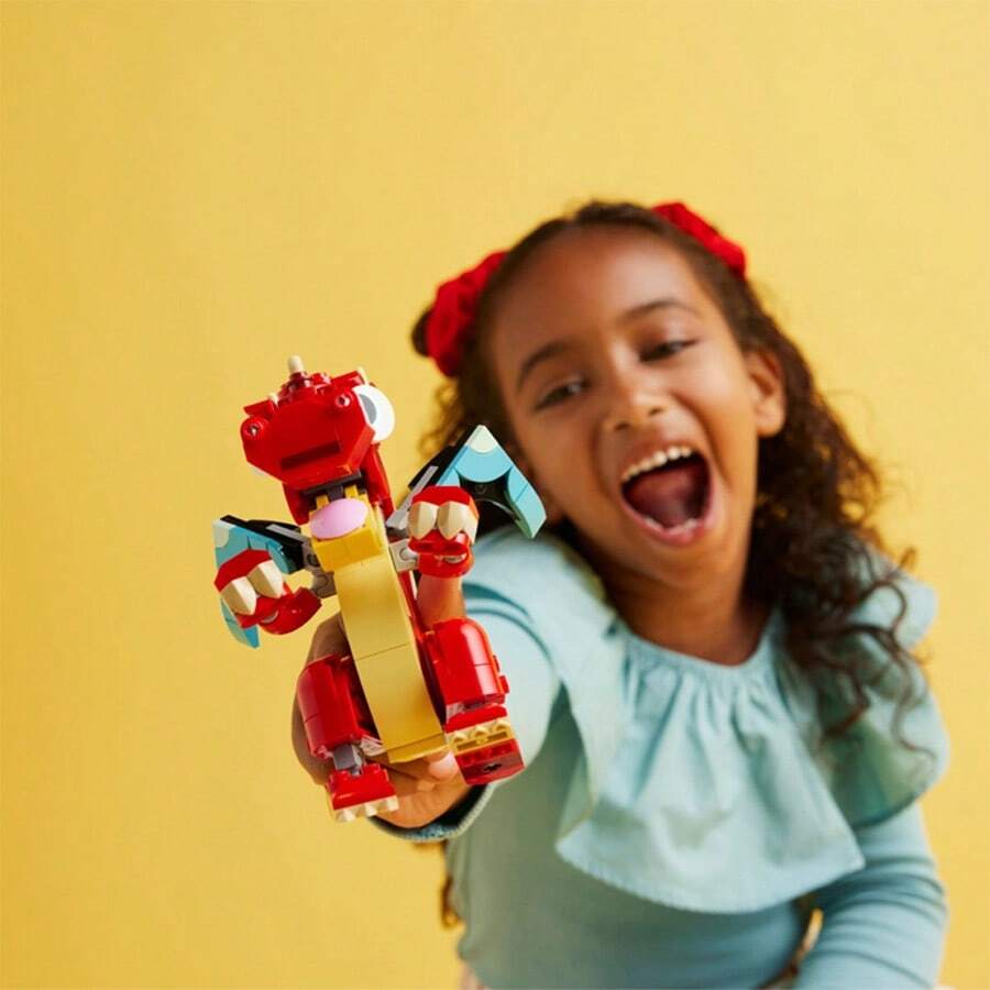 LEGO LEGO 31145 3 em 1 brinquedo dragão vermelho, transforma-se de ...