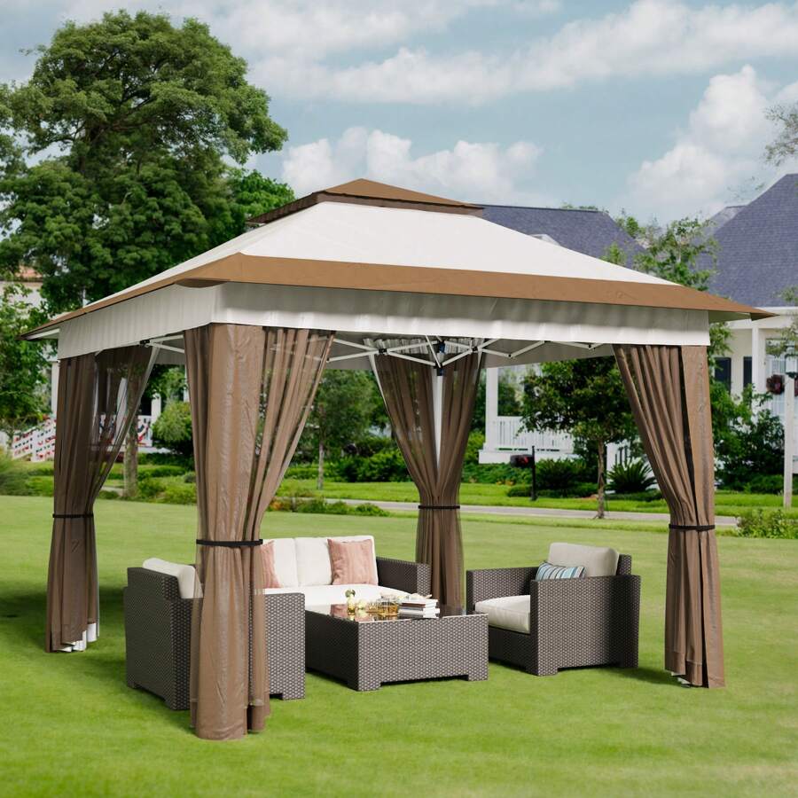 Tenda gazebo da esterno, la tenda è facile da spingere e trasportare ...