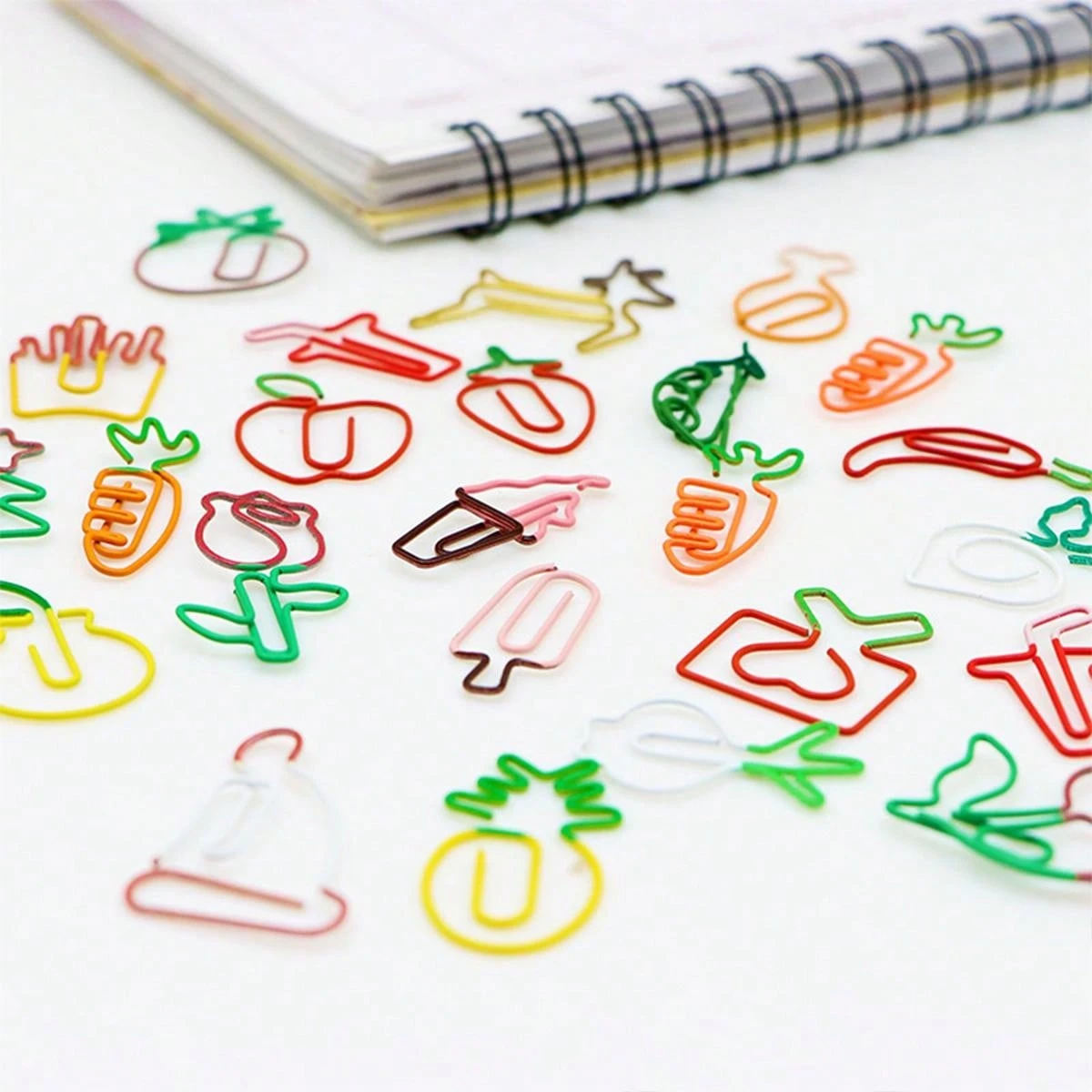 5 Fruit And Vegetable Creative Paper Clips, Colorful Carrot Paper Clips ...