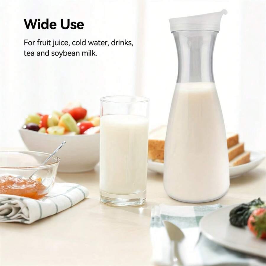 1pc Clear Acrylic Juice Drink Pitcher Carafe Jug Water Carafes For Cold ...