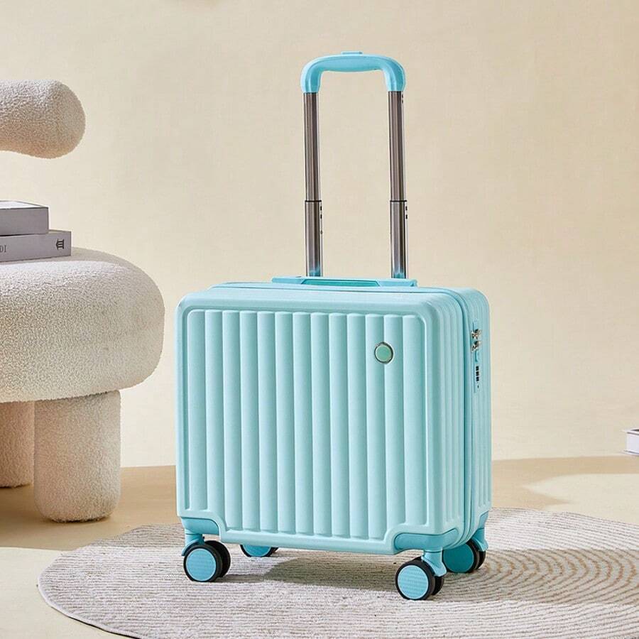 18 Inch Carry-On Suitcase With Spinner Wheels, Travel Luggage, Lockable ...