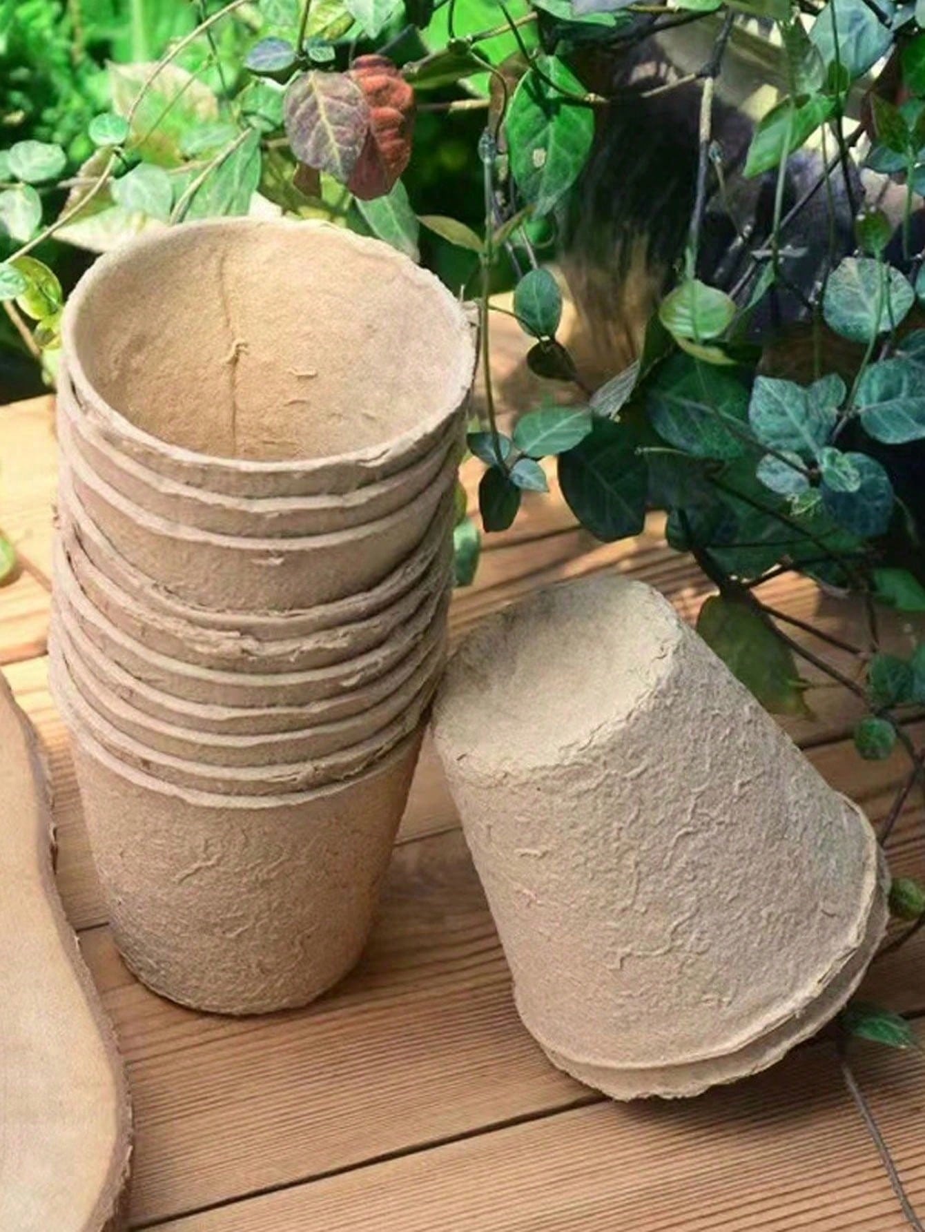 24/40/72pcs Paper Pulp Nursery Pots For Seedling Cultivation, Plant ...