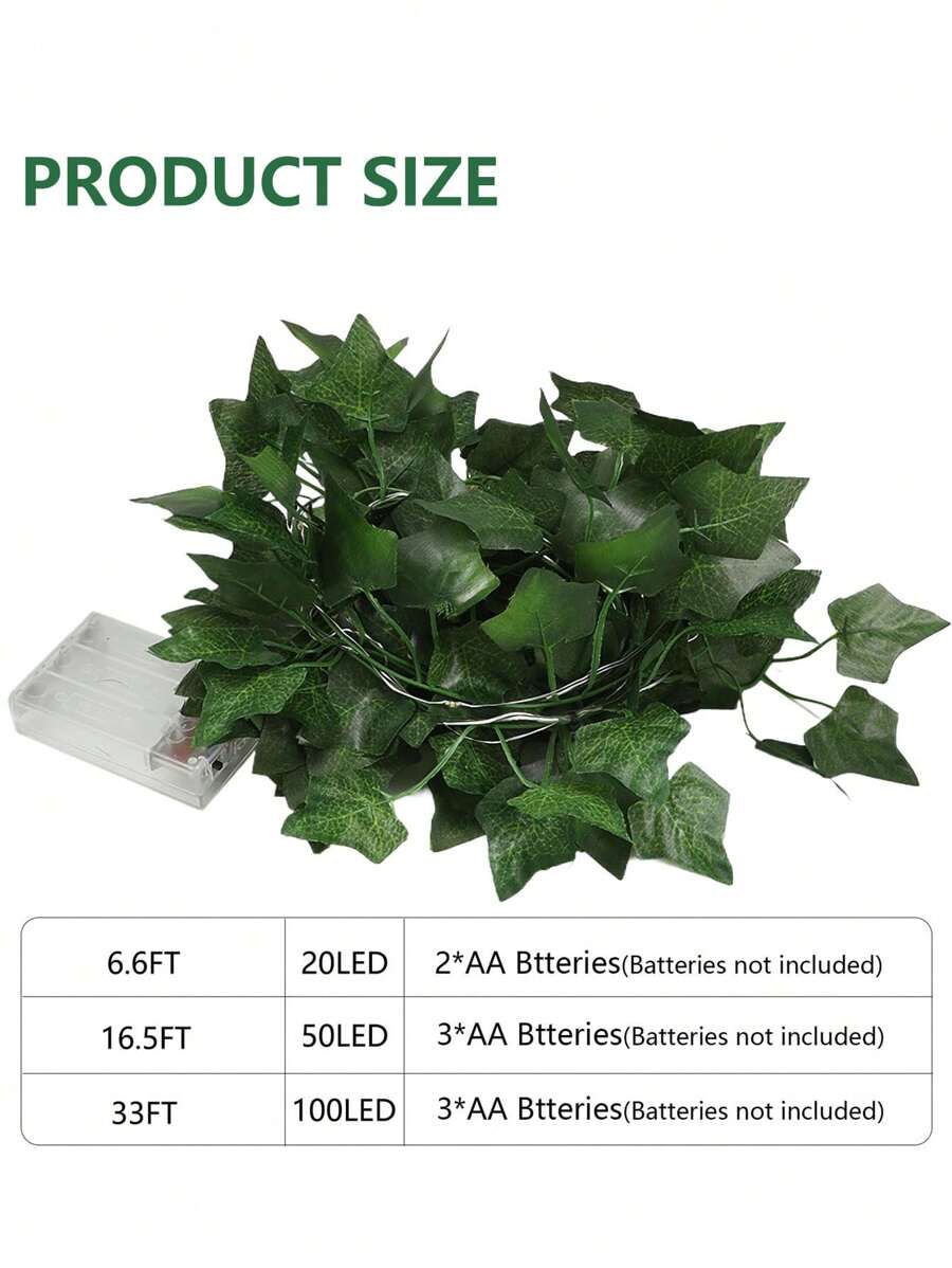 LED Ivy String Lights Artificial Ivy Garland With Lights Battery ...