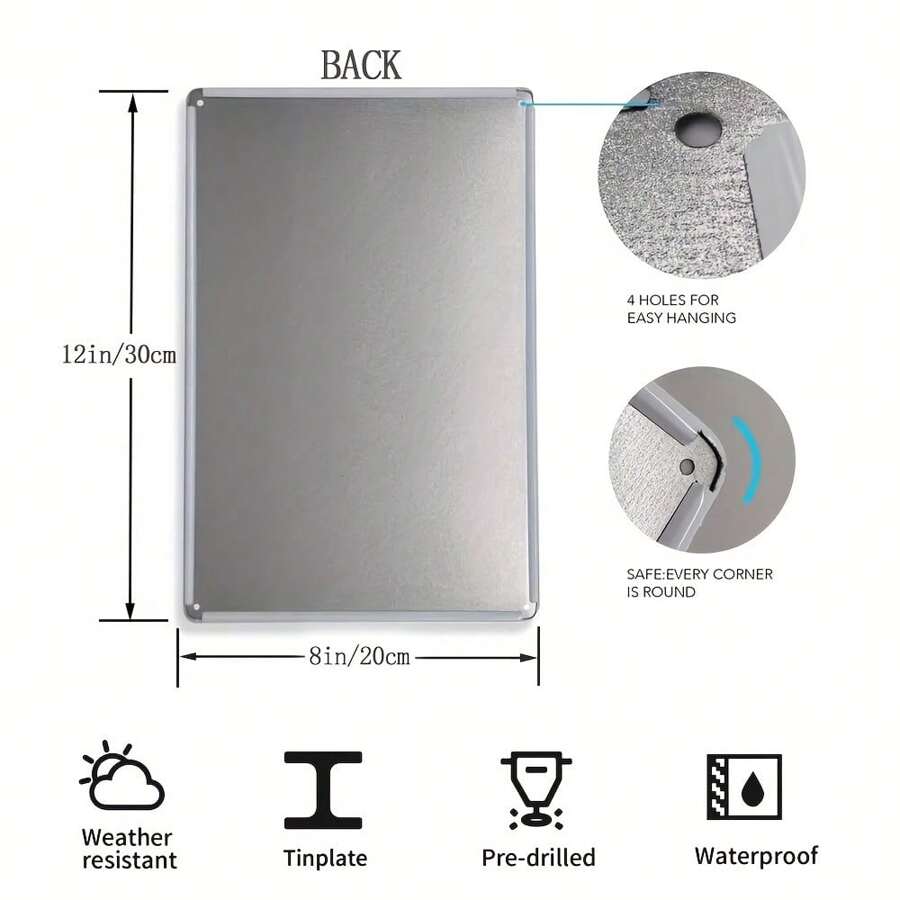 Room Decor 1pc Beard Shaping Guide Metal Tin Sign, 20.32x30.48 Cm Iron ...