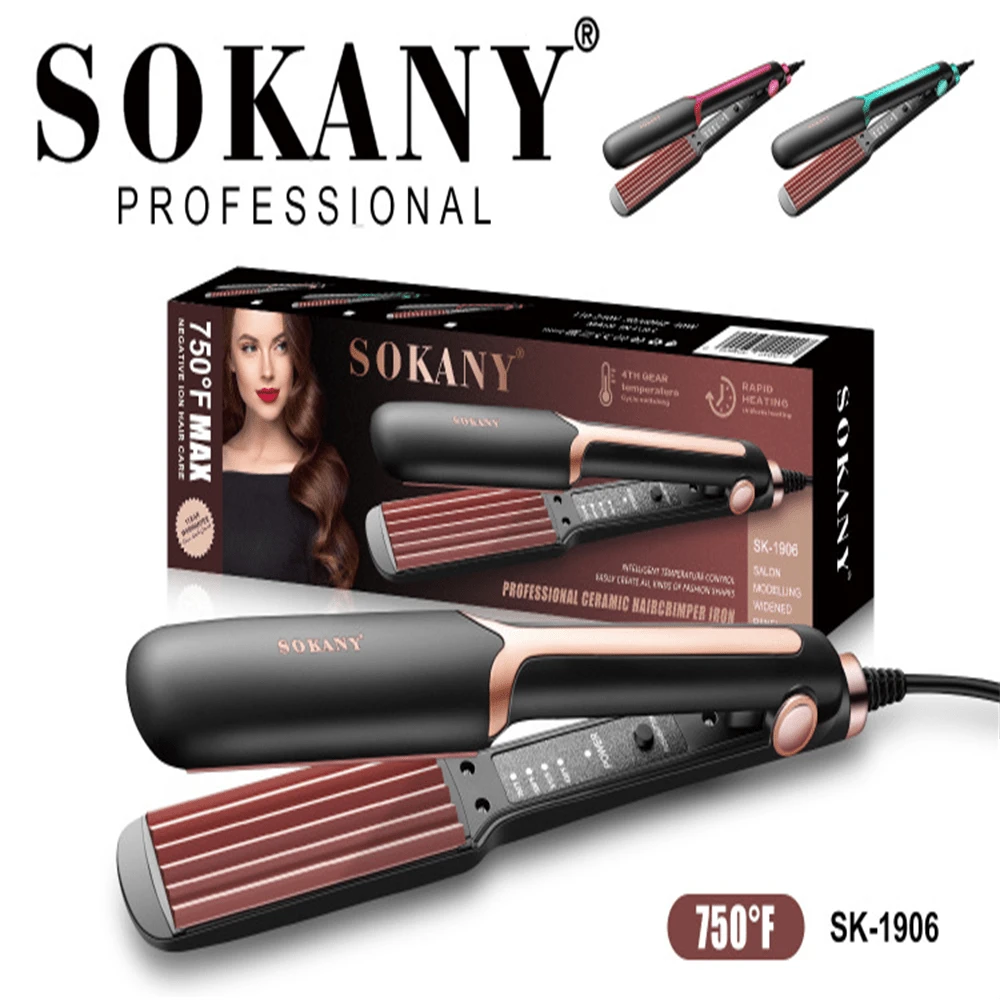 SOKANY Hair Straightener Splint Straight Curling Dual-Purpose ...