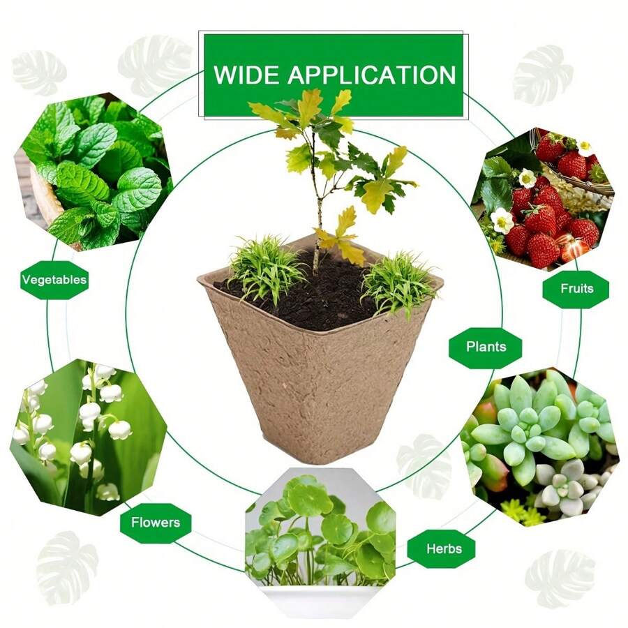 100 Cells Seedling Start Pots Trays, Peat Pots Seedling Pots, Seedling ...