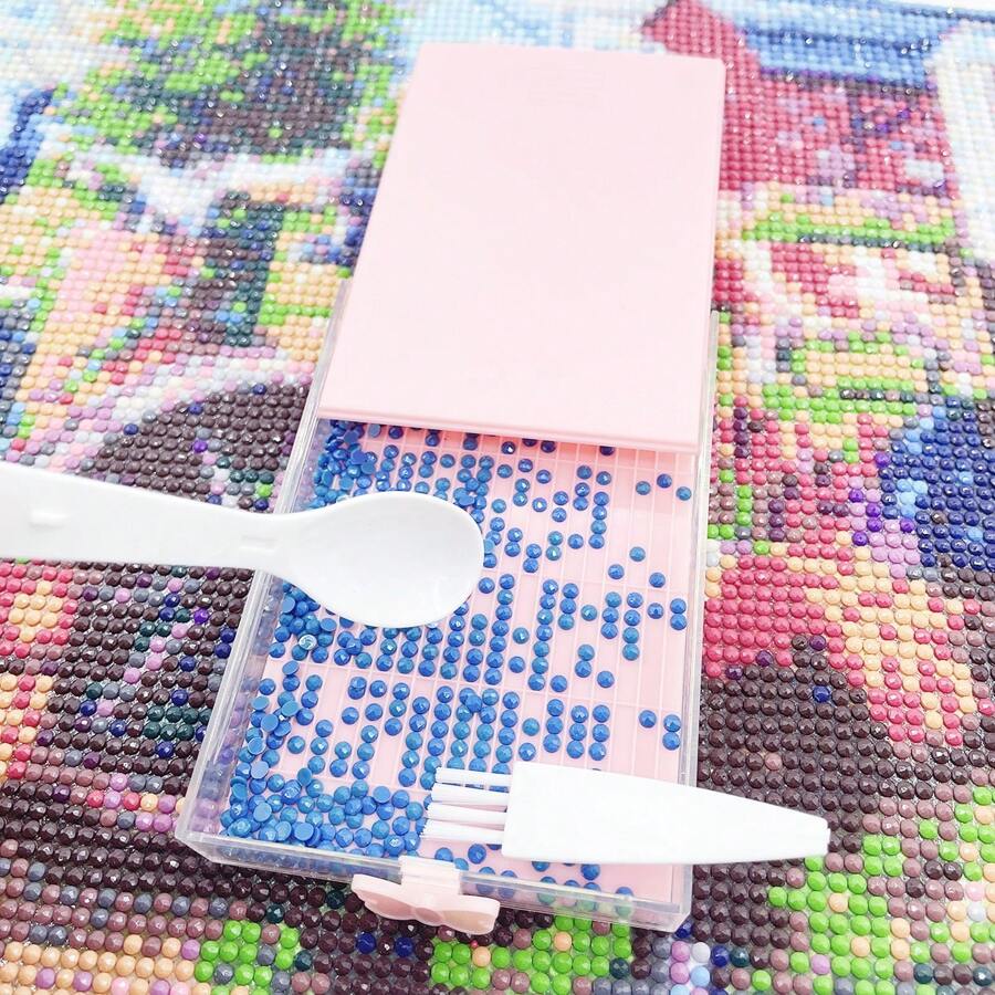 1 Set 5D Diamond Painting Art Drawer Box Tray Kit Multi Placing Drill ...