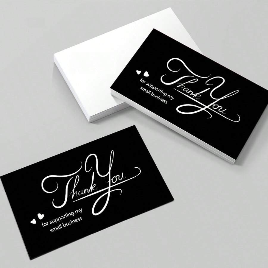 20/50pcs Thank You Card, Thank You For Supporting My Small Business ...
