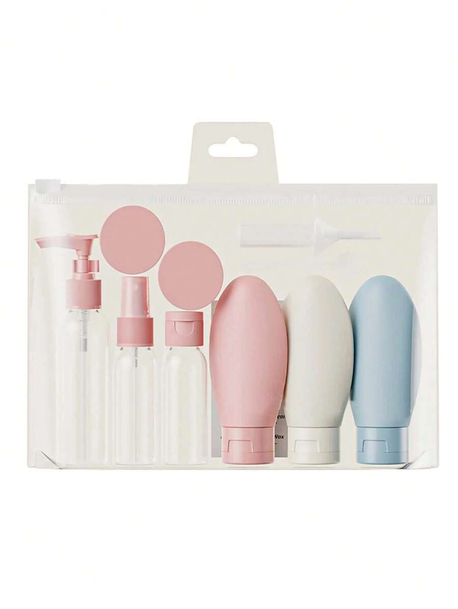 CALINNL Juego de botellas rellenables para viaje con vaporizador, loción, champú, gel de ducha ...