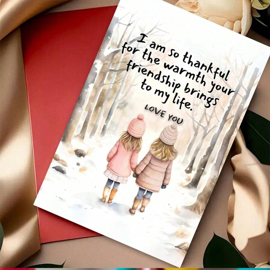 Carte d'amitié pour votre meilleure amie, carte de remerciement pour ...