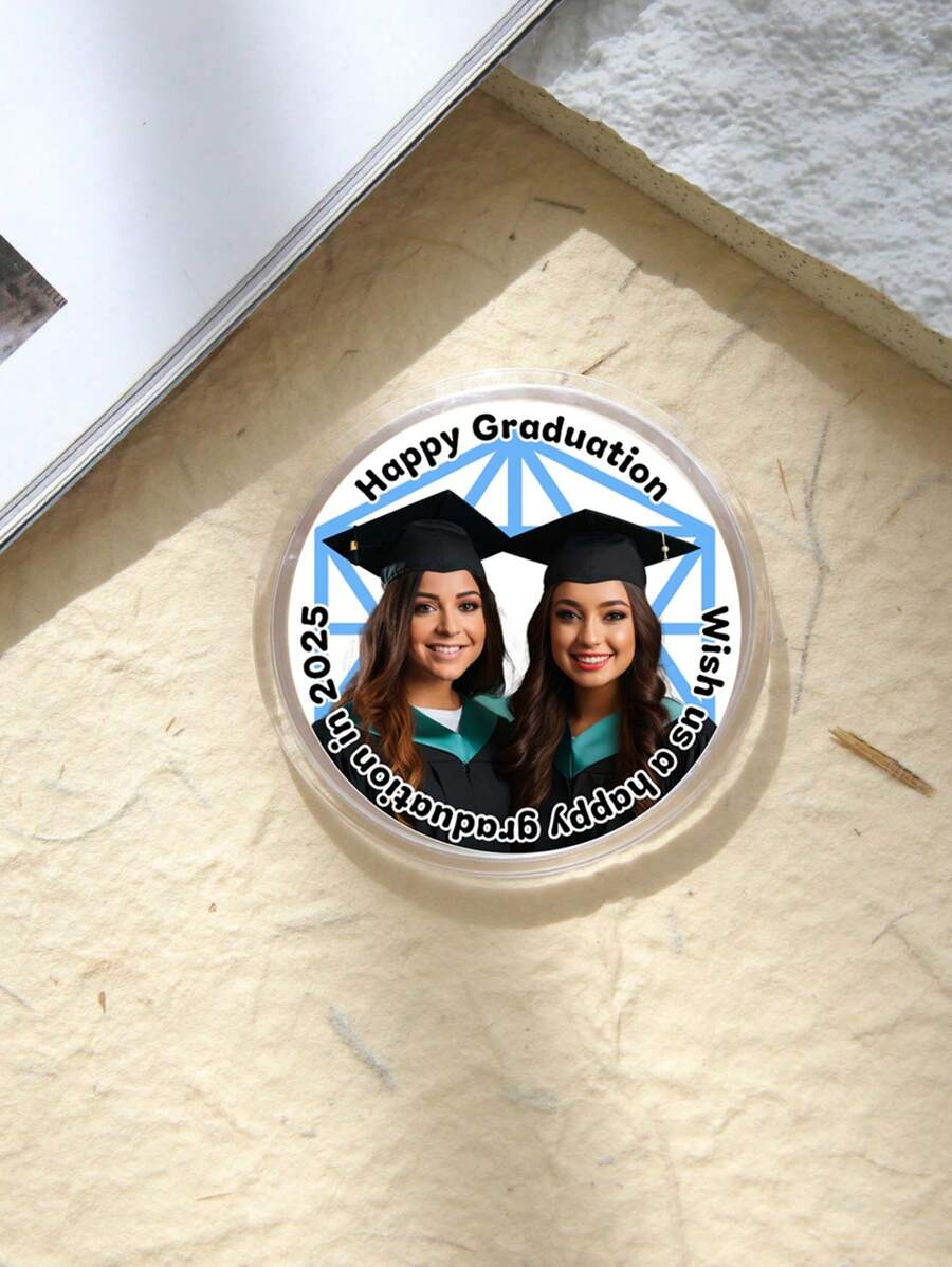 1pc Can Customize Picture Text Transparent Badge Brooches, Graduation ...